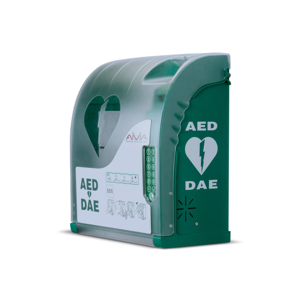 AIVIA 210 Outdoor AED Cabinet With Lock - DefibWarehouse - Wide range ...